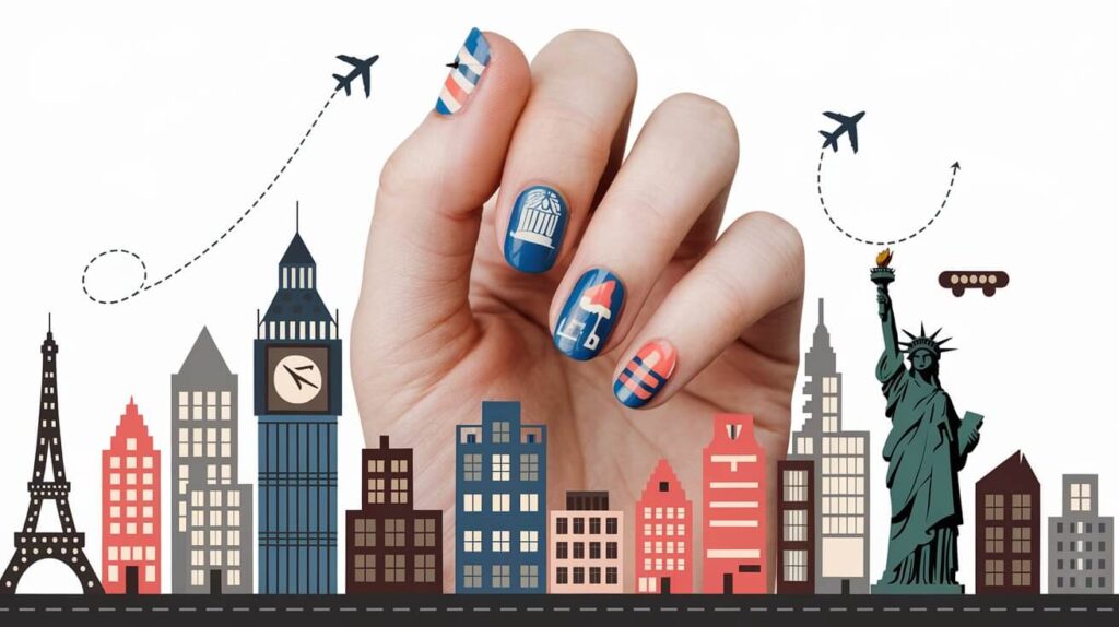 Travel-Themed Nail Art Ideas You’ll Love to Try: 10 Ideas